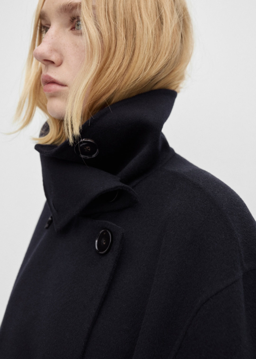 Double-breasted wool coat - Women | MANGO USA