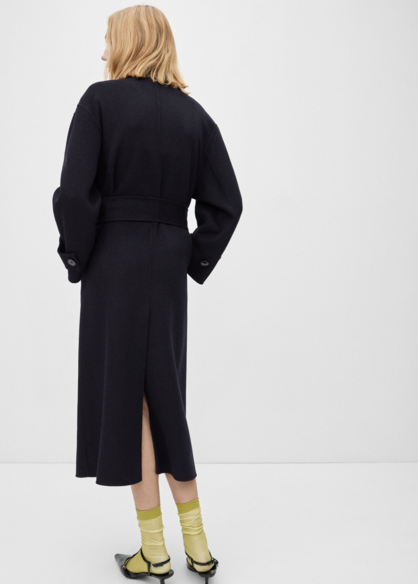 Double-breasted wool coat - Women | MANGO USA
