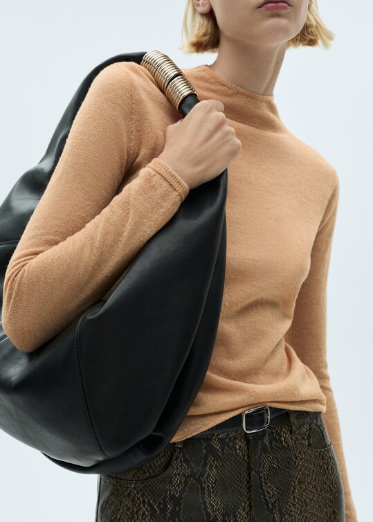 Fine-knit sweater with perkins neck - Women | MANGO USA