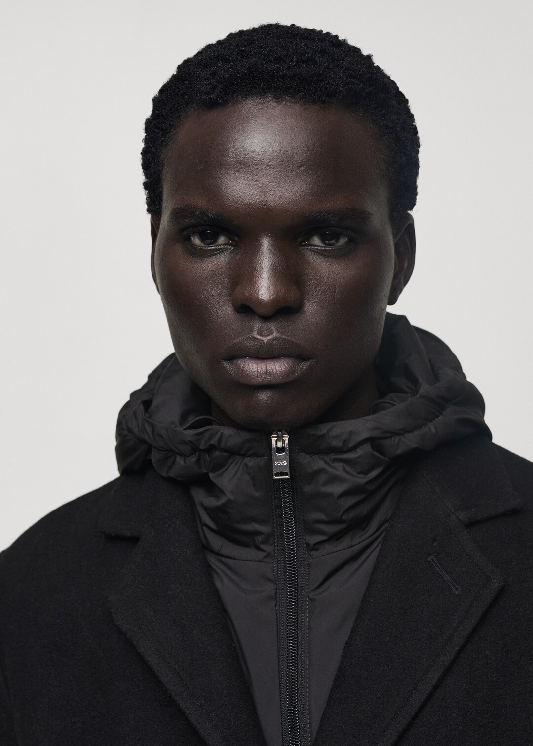 Wool coat with quilted interior hood - Men | MANGO USA