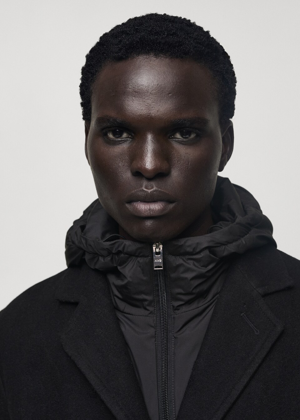 Wool coat with quilted interior hood - Men | MANGO USA