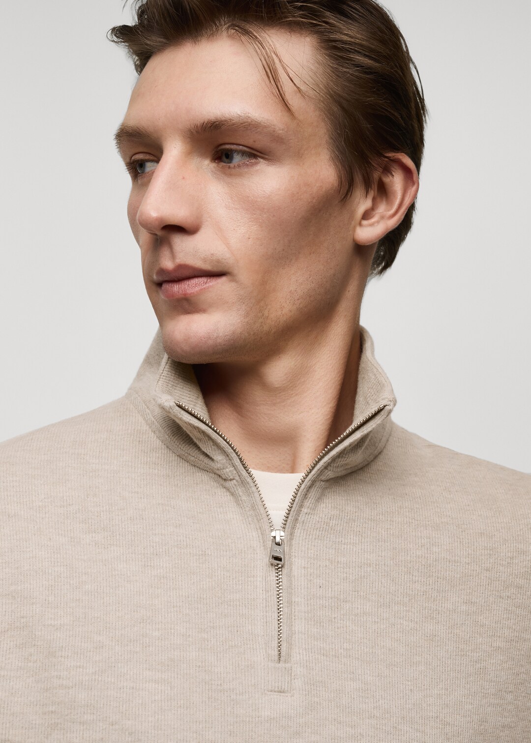 Ribbed sweatshirt collar - Men | MANGO USA