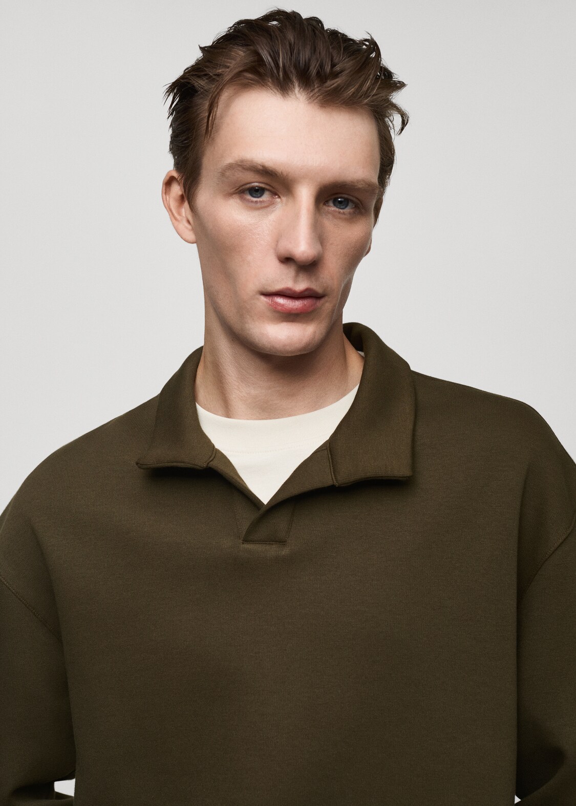 Relaxed-fit polo sweatshirt - Men | MANGO USA