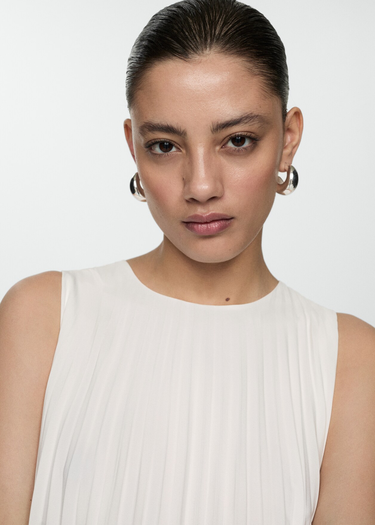 Pleated A Line Dress Women Mango Usa