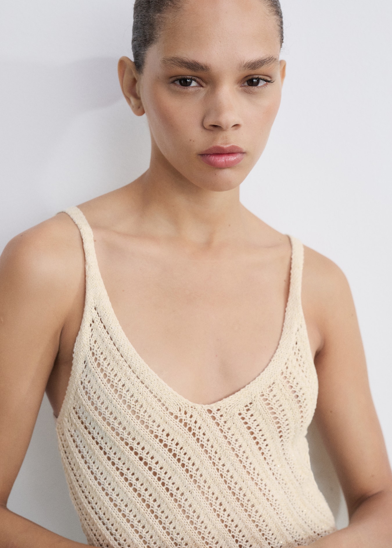 Crochet Knitted Dress Women Mango Usa