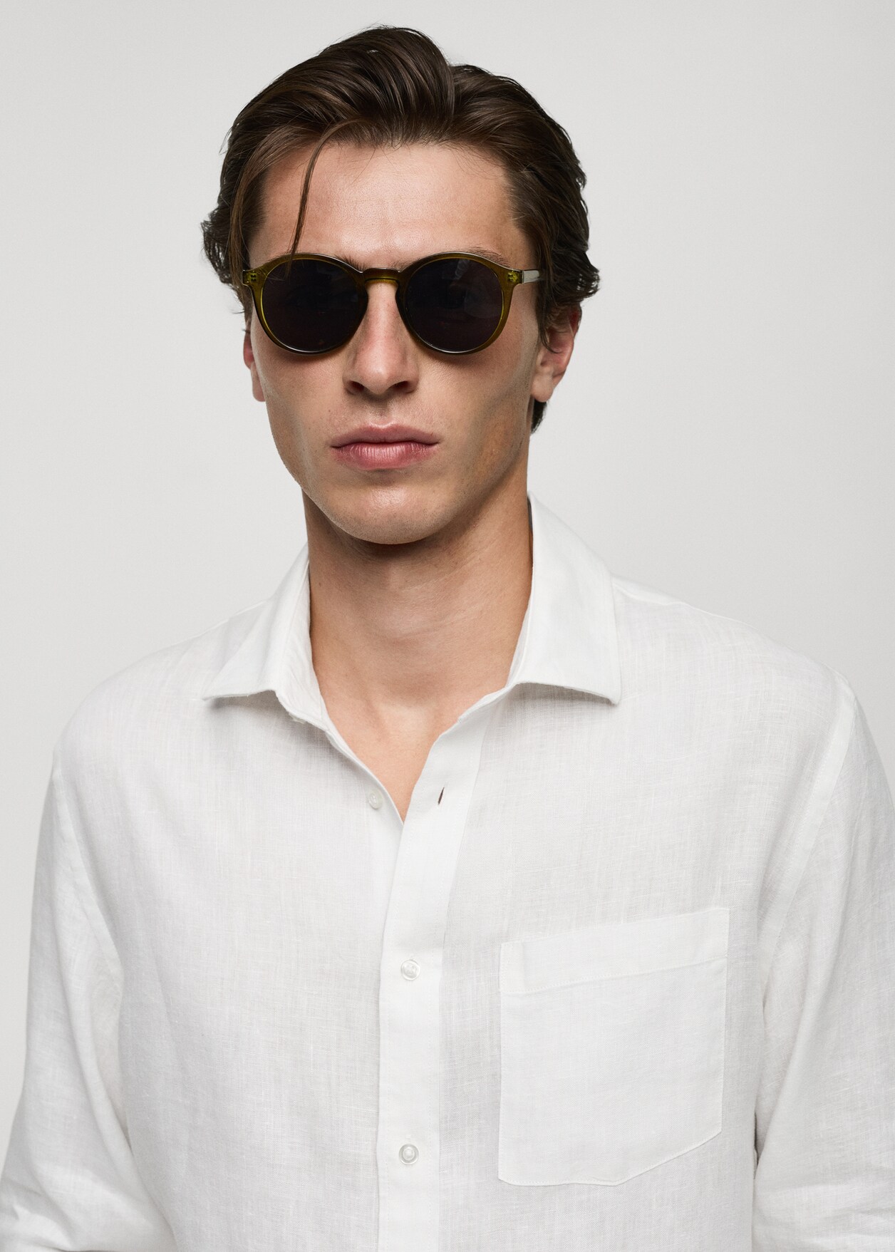 Classic fit 100% linen shirt - Men | MANGO USA