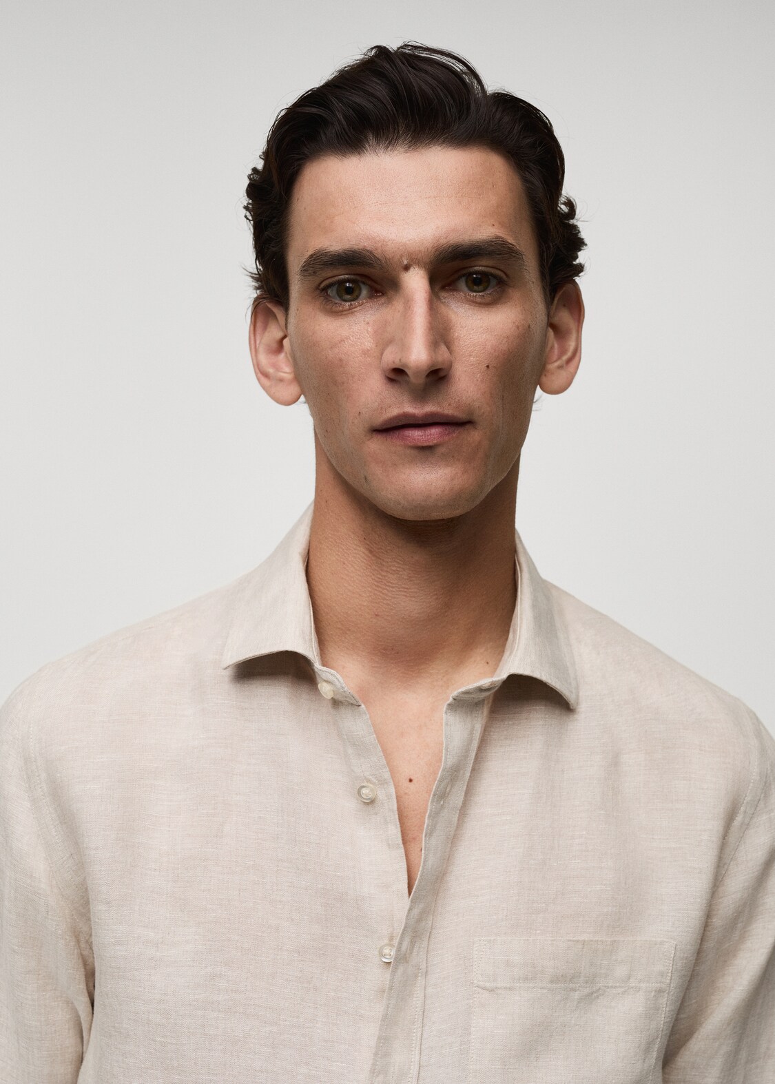 Classic fit 100% linen shirt - Men | MANGO USA