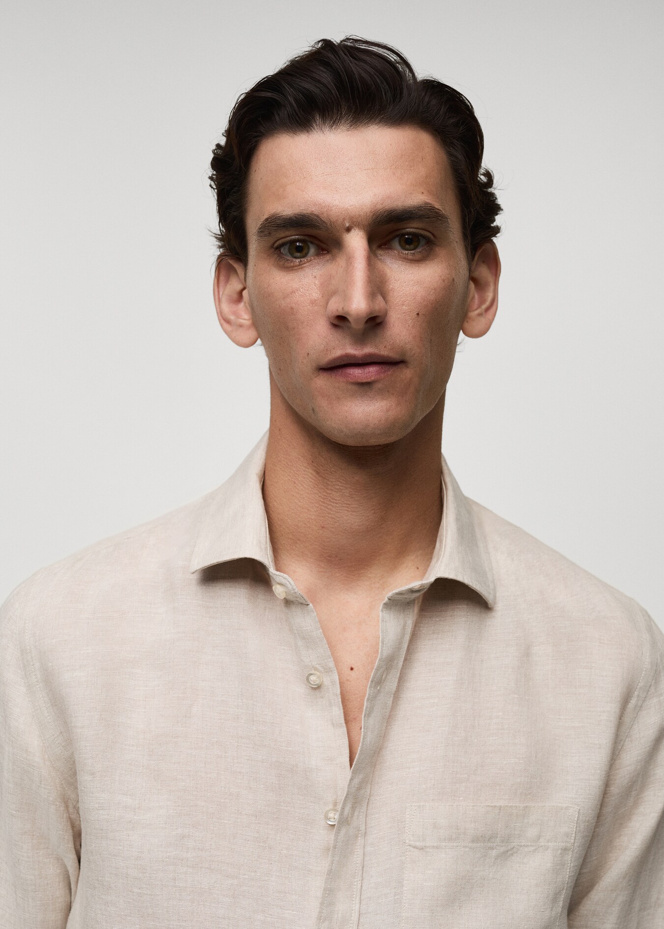 Classic fit 100% linen shirt - Men | MANGO USA