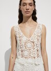 Crochet top with flowers - Women | MANGO USA