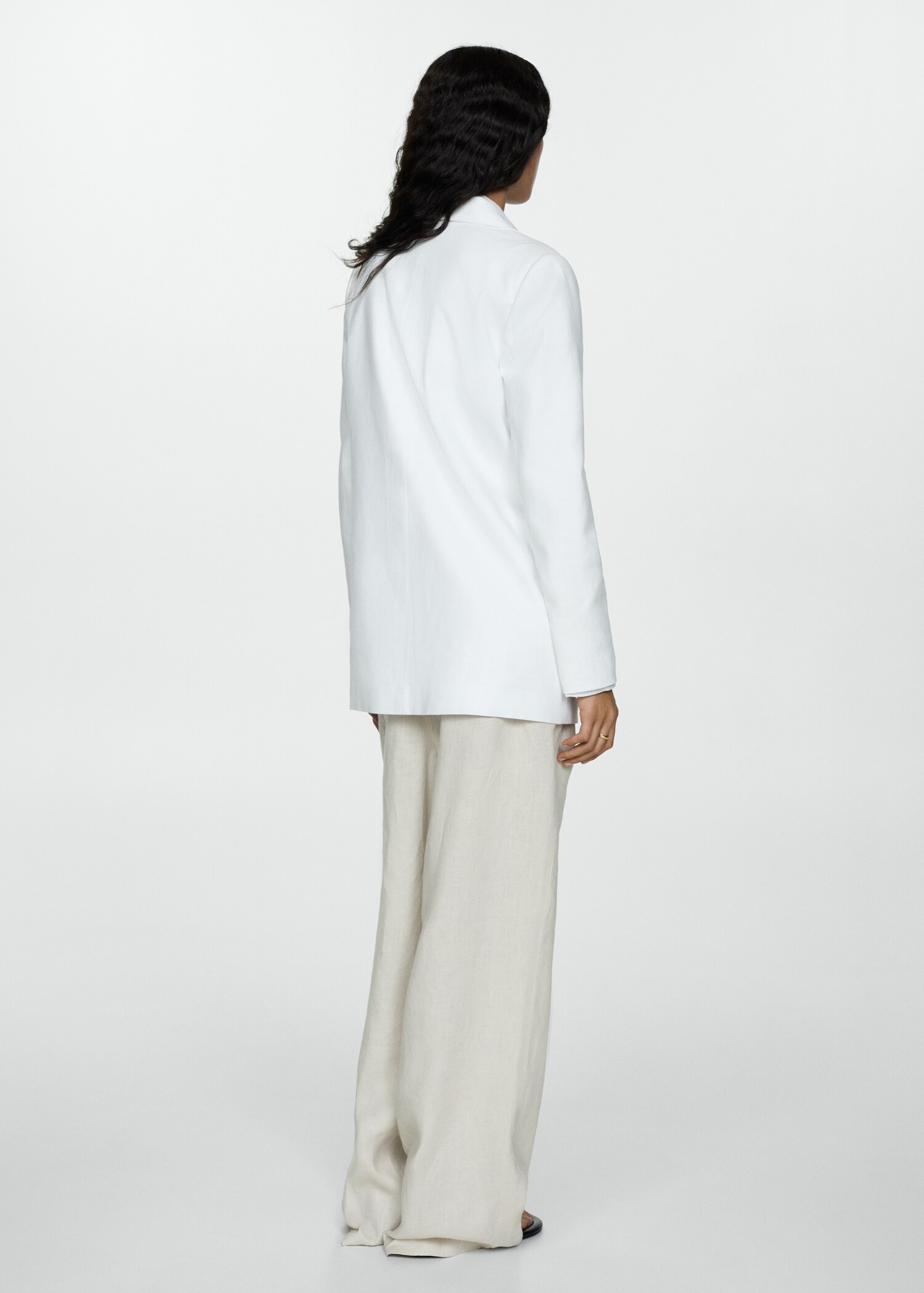 Straight-fit linen jacket - Women | MANGO United Kingdom