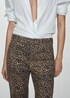 Leopard-print straight jeans - Women | MANGO USA