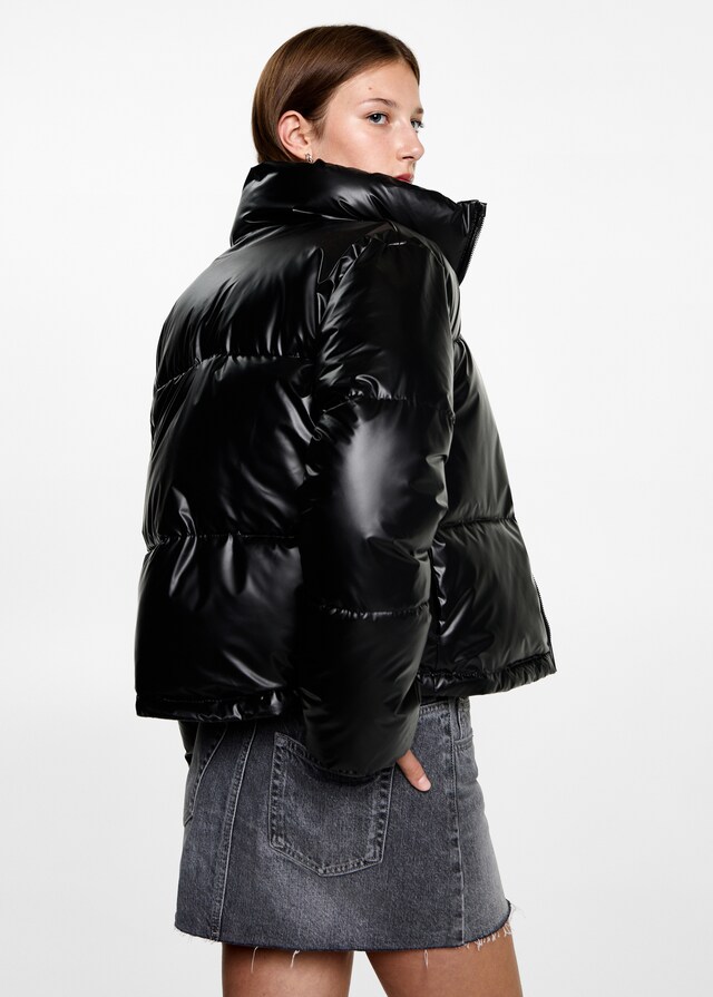 Metallic puffer jacket - Teen | MANGO United Kingdom