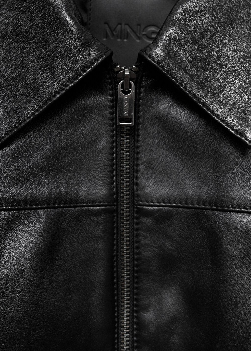 Leather Zipper Jacket Woman Mango Bosnia And Herzegovina