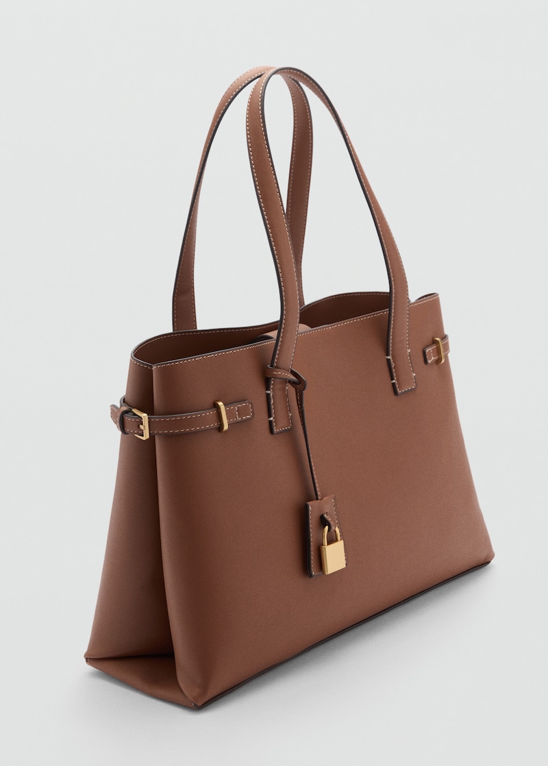 Shopper bag with padlock - Women | MANGO USA