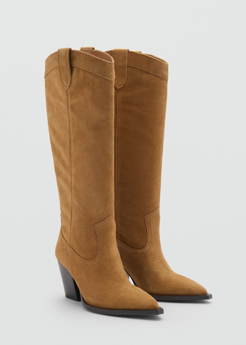 Suede cowboy boots - Women | MANGO USA