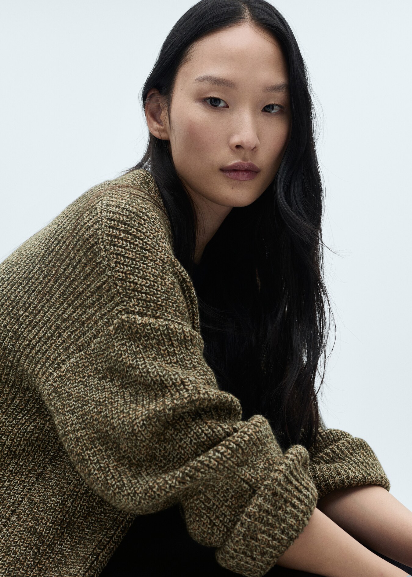 Oversized knit cardigan - Women | MANGO USA