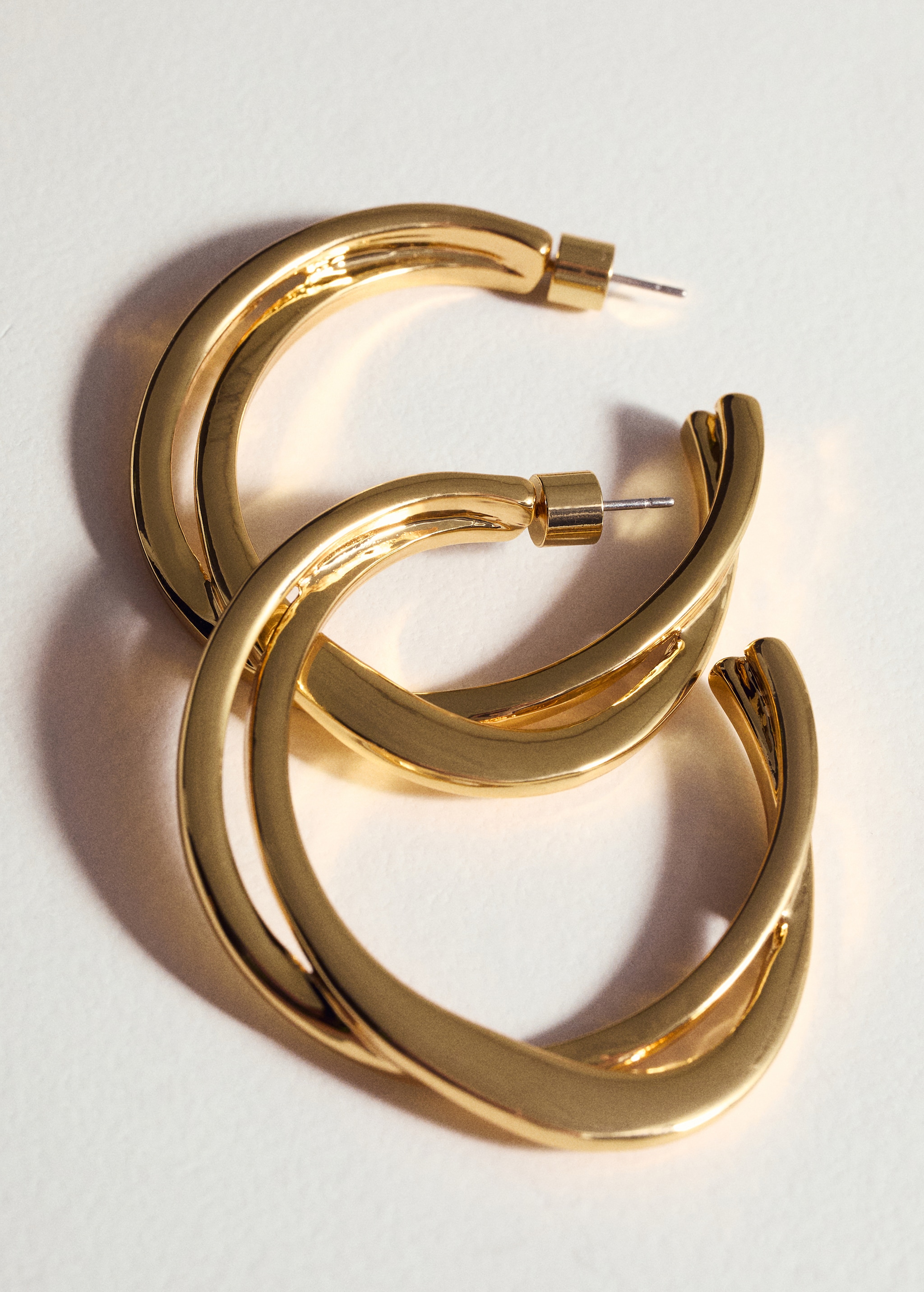 Intertwined Hoop Earrings Women Mango Usa