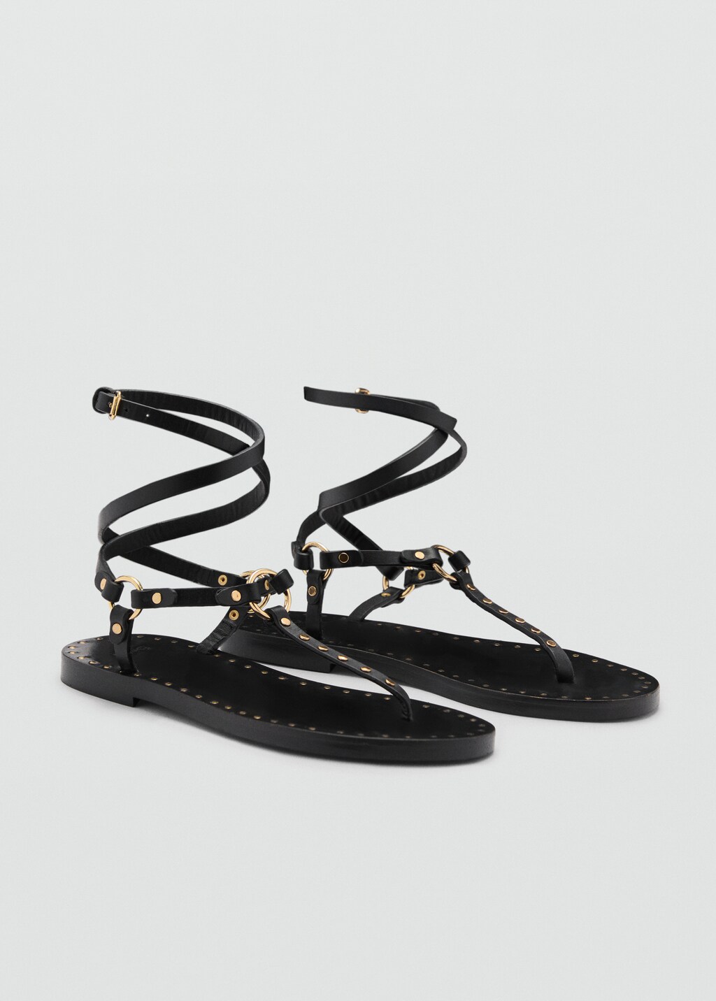 Leather straps sandals - Women | MANGO USA