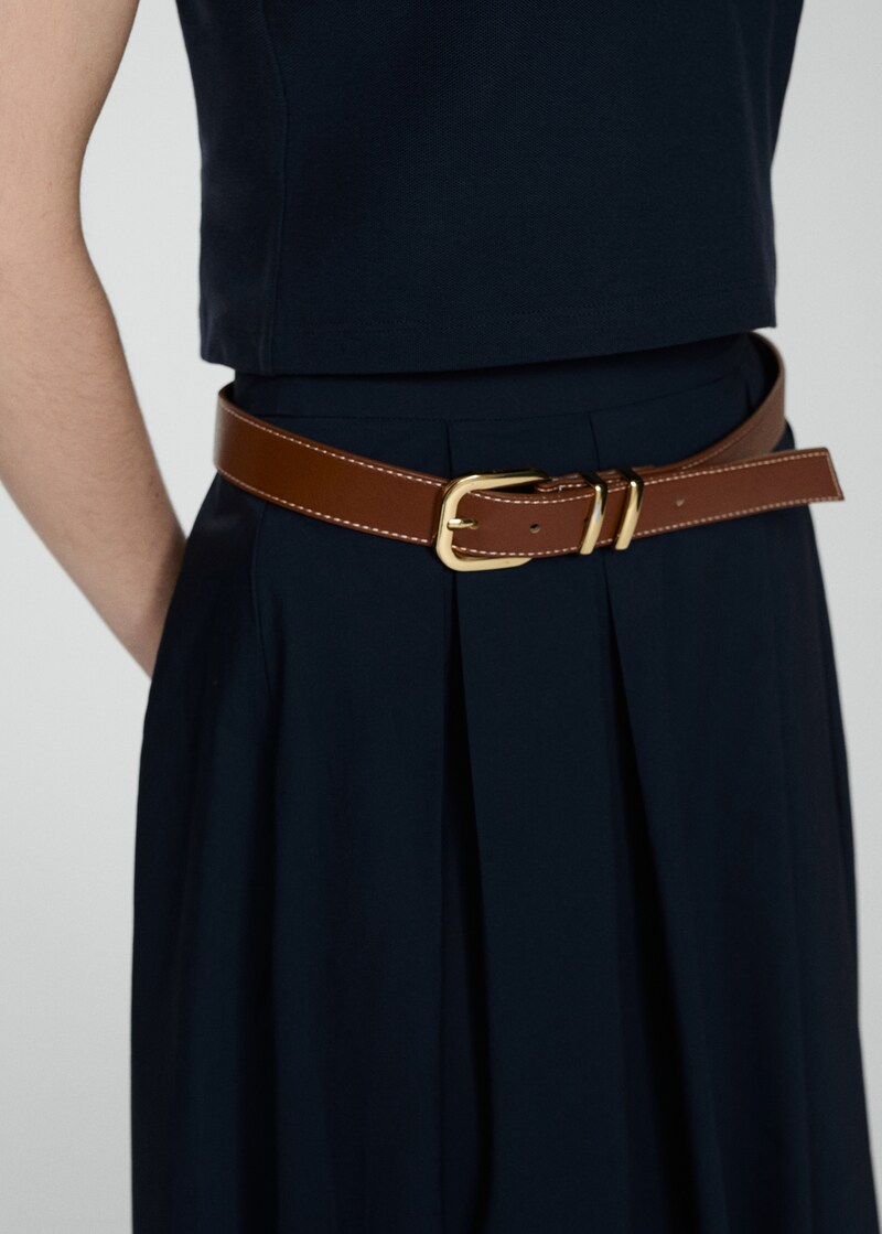 Pleated Midi Skirt Woman Mango Usa