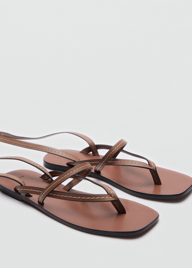 Leather straps sandals - Women | MANGO USA
