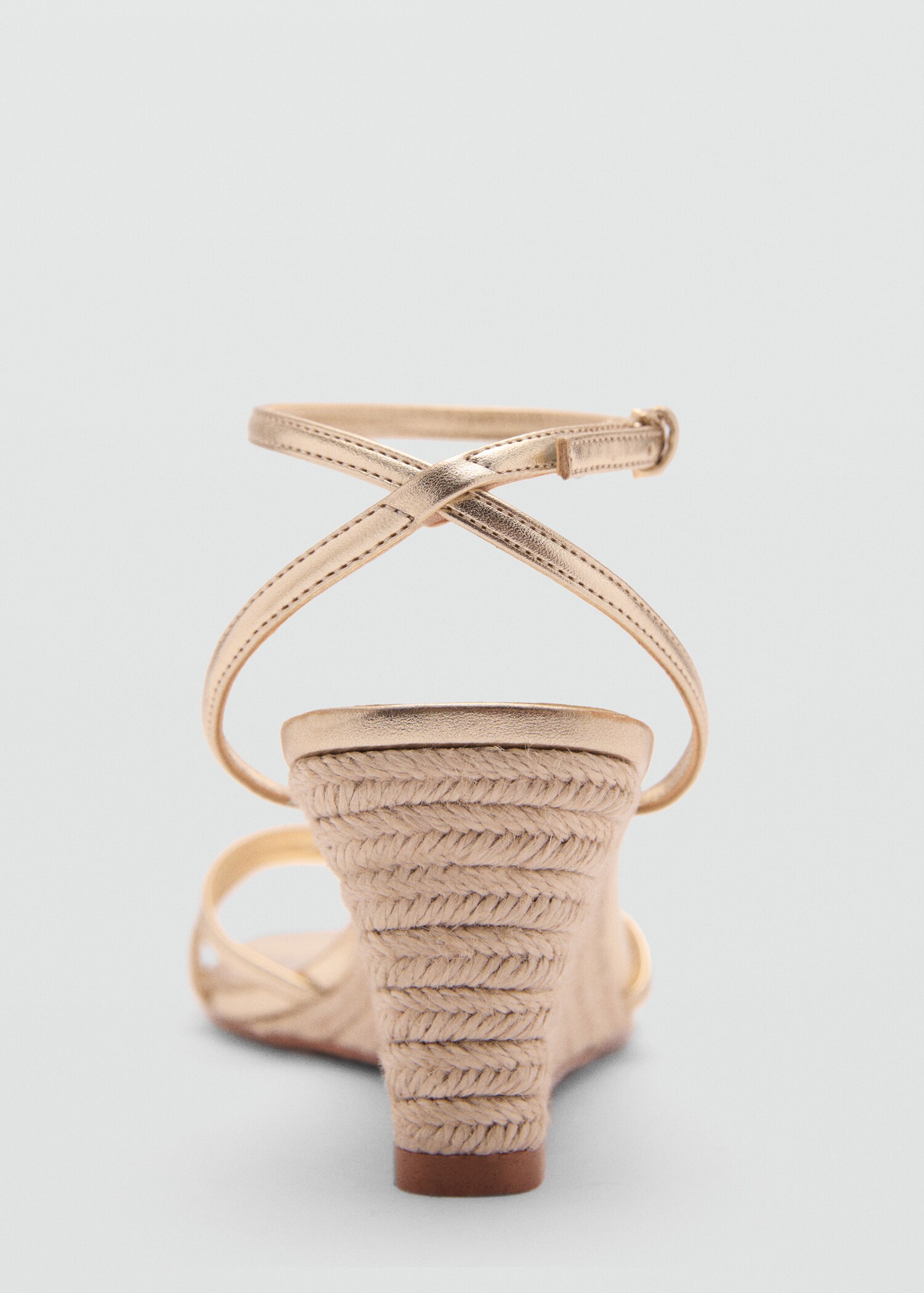 Metallic wedge sandals with straps - Women | MANGO USA