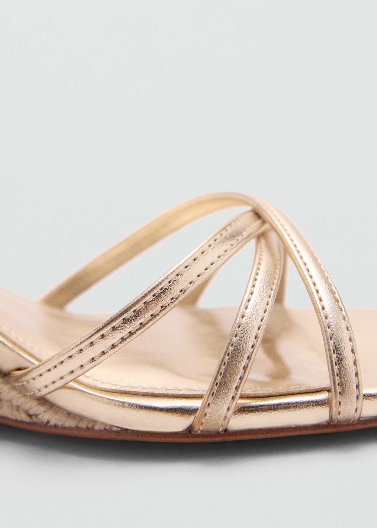 Metallic wedge sandals with straps - Women | MANGO USA