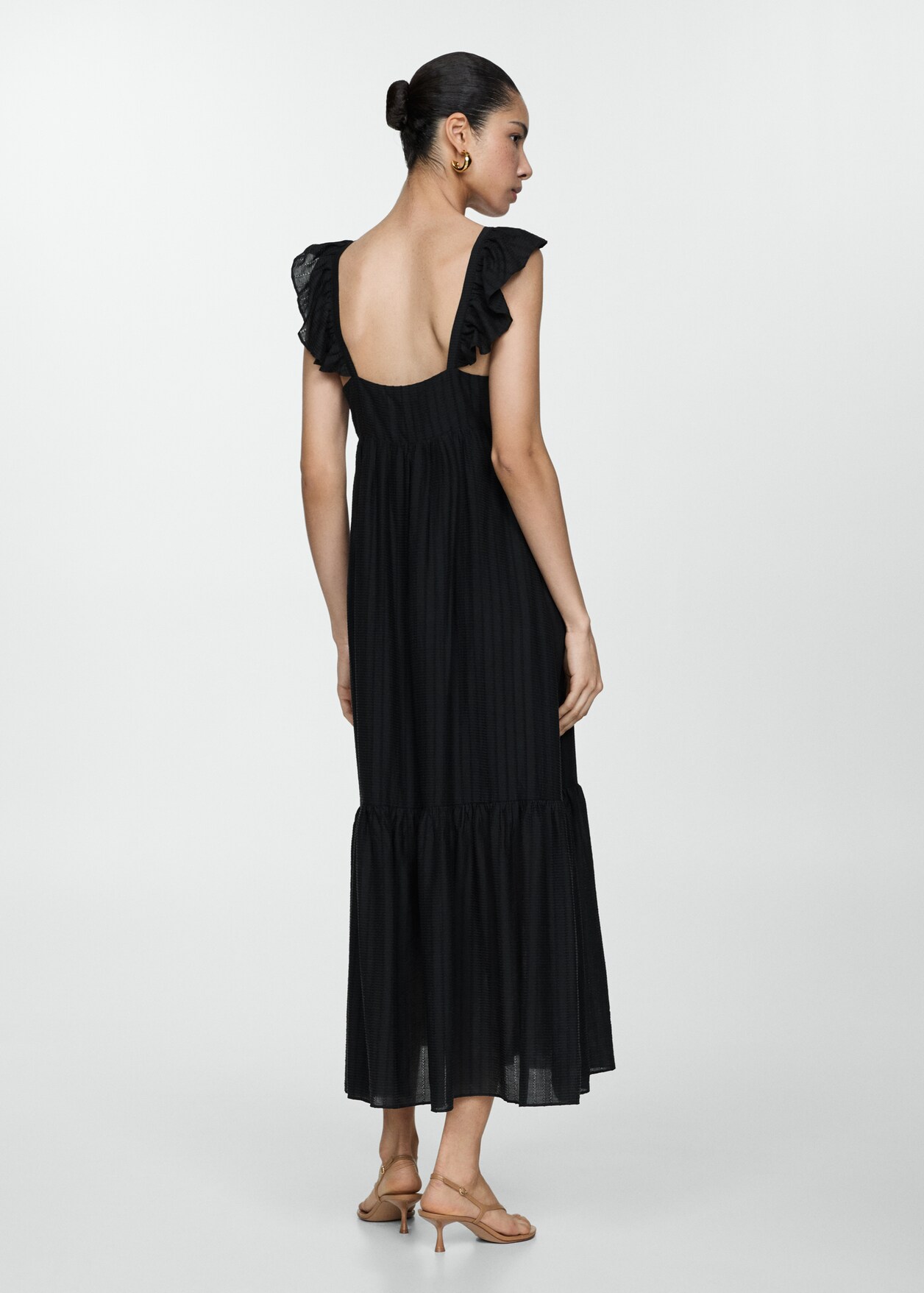 Textured ruffled dress - Women | MANGO USA