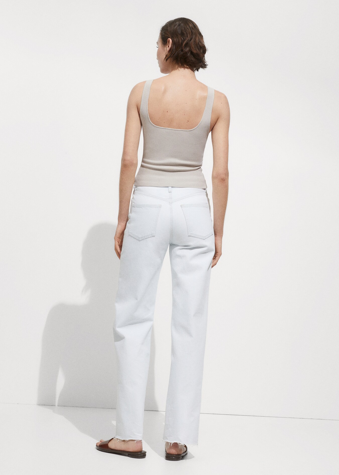 Ribbed knit top - Women | MANGO USA