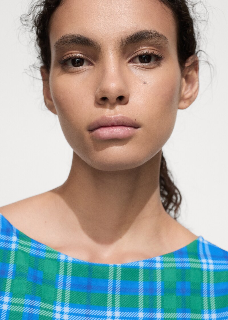 Draped printed top - Women | MANGO USA