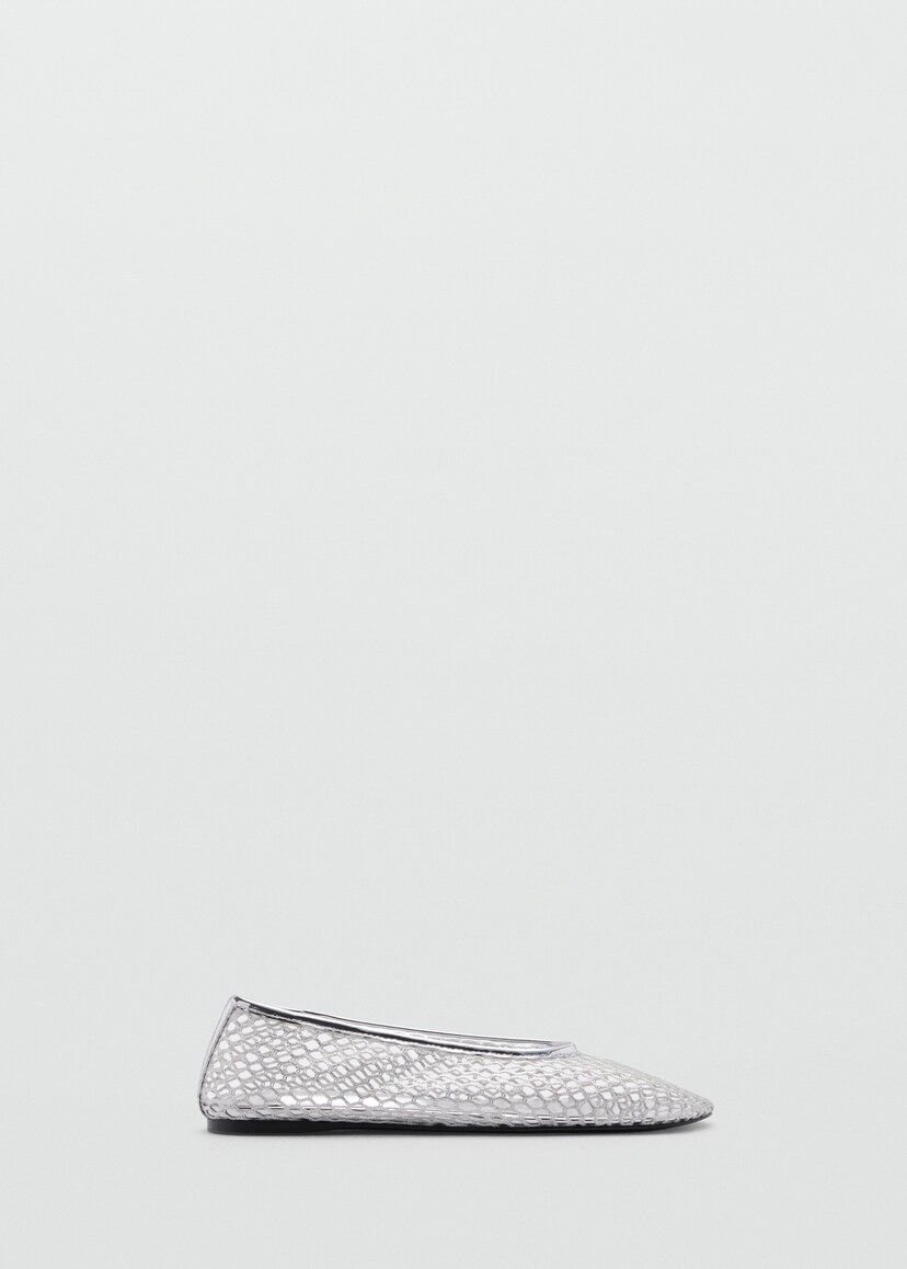 Metallic mesh shoe - Women | MANGO USA
