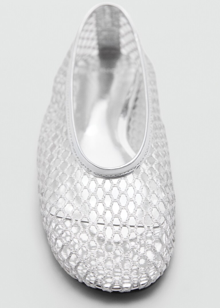 Metallic mesh shoe - Women | MANGO USA