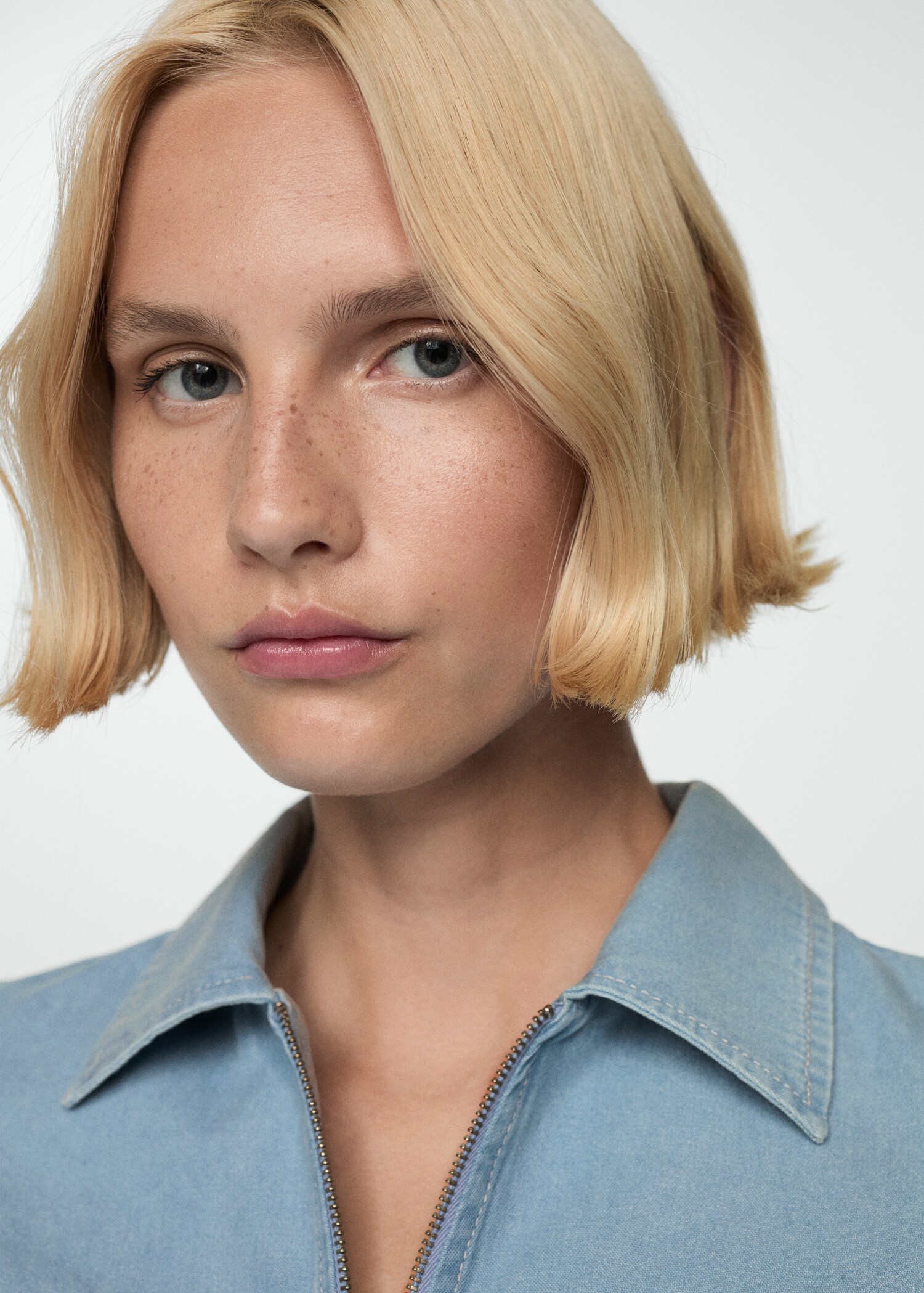 Denim dress with belt - Women | MANGO USA