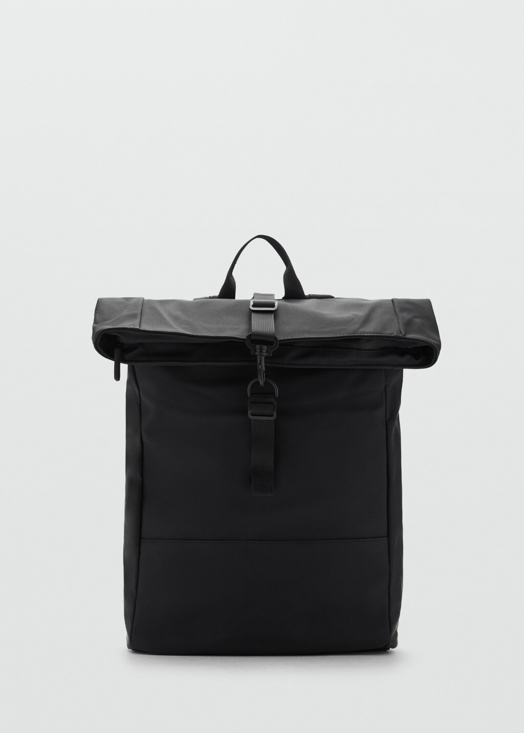 Rubberized backpack with flap closure - Men | MANGO Singapore