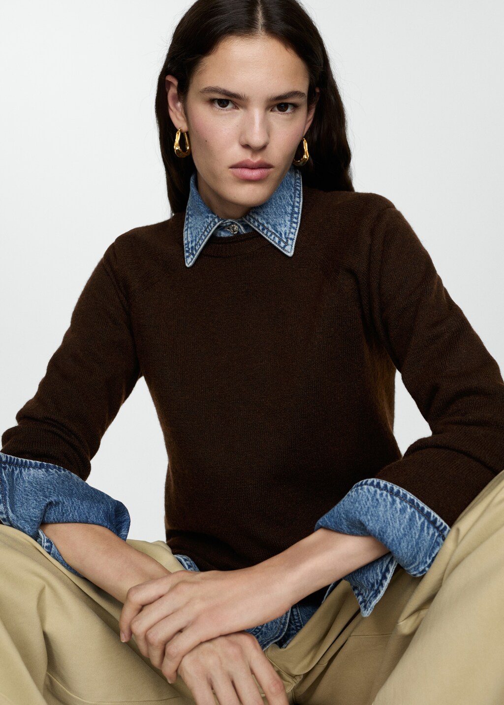 Fine Knit Wool Blend Sweater Women Mango Usa