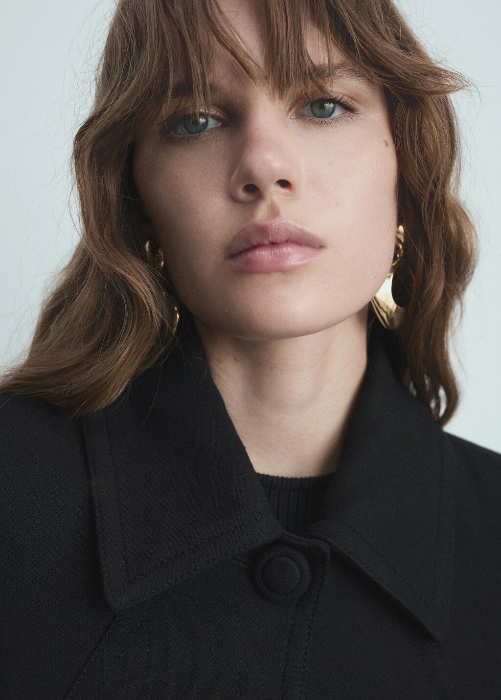 Straight-fit coat with buttons - Women | MANGO United Kingdom