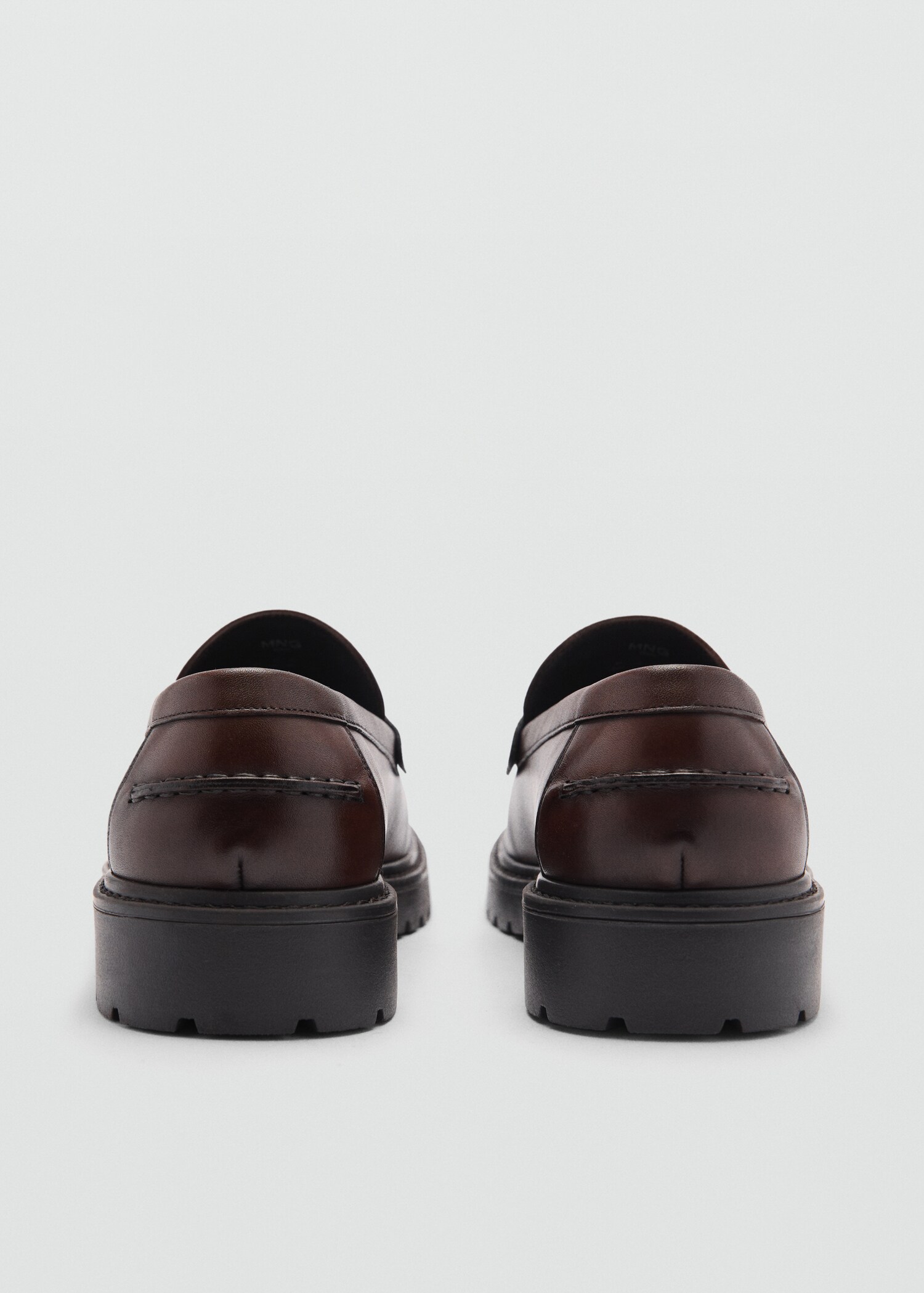 Leather penny loafers - Men | MANGO USA