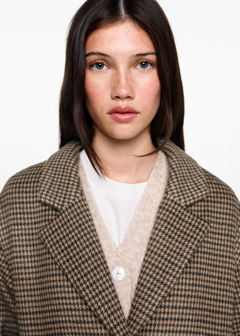 Houndstooth coat - Teen | MANGO United Kingdom