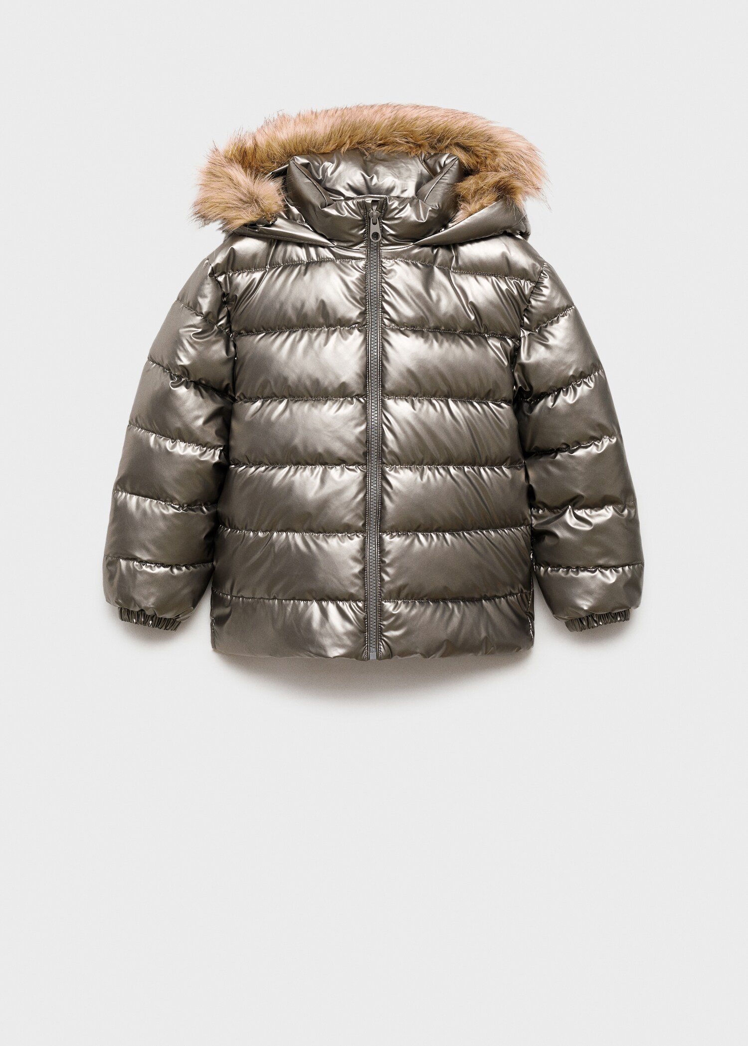 Metallic puffer jacket - Kids | MANGO USA