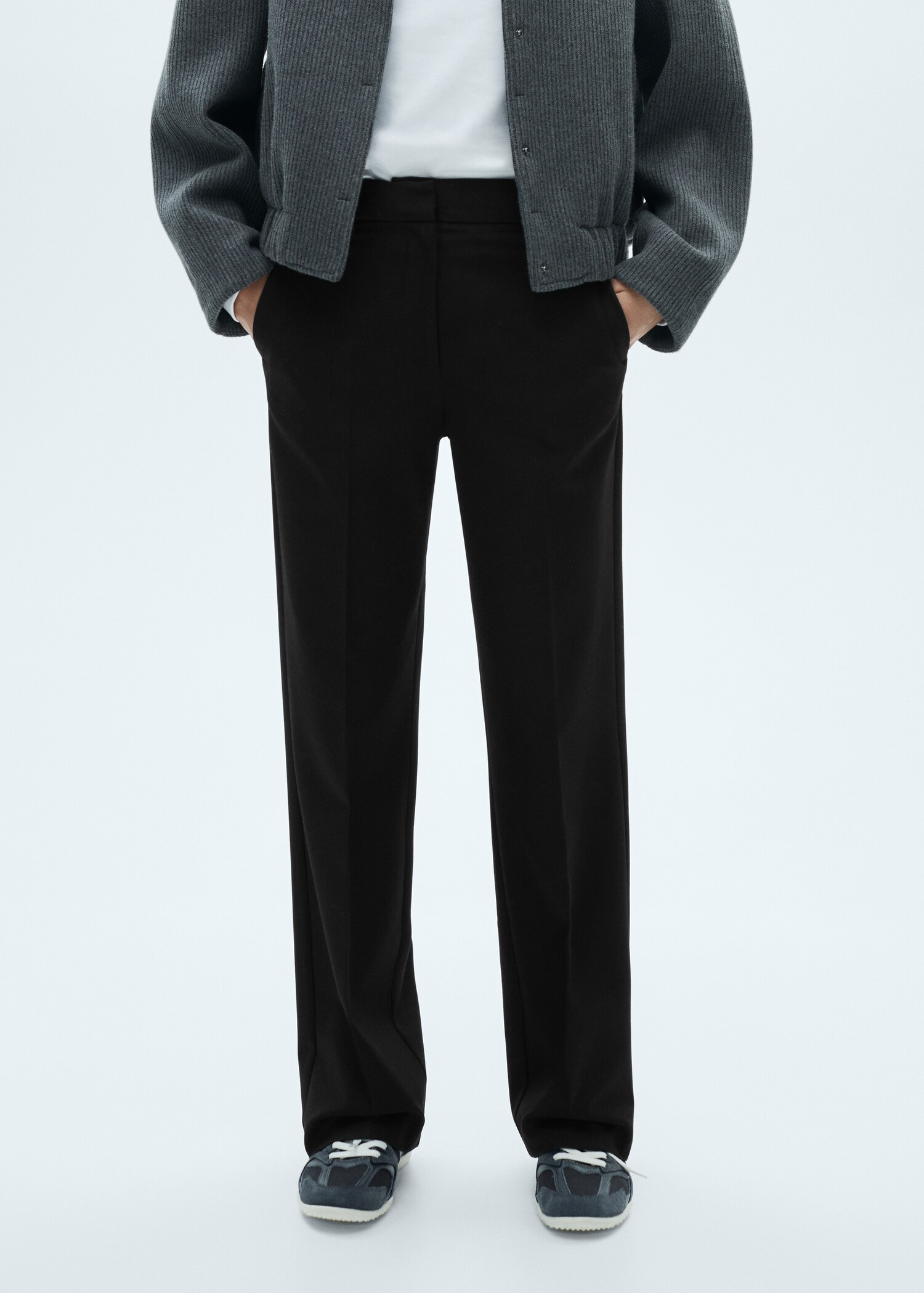 Flowy straight-fit pants - Women | MANGO USA