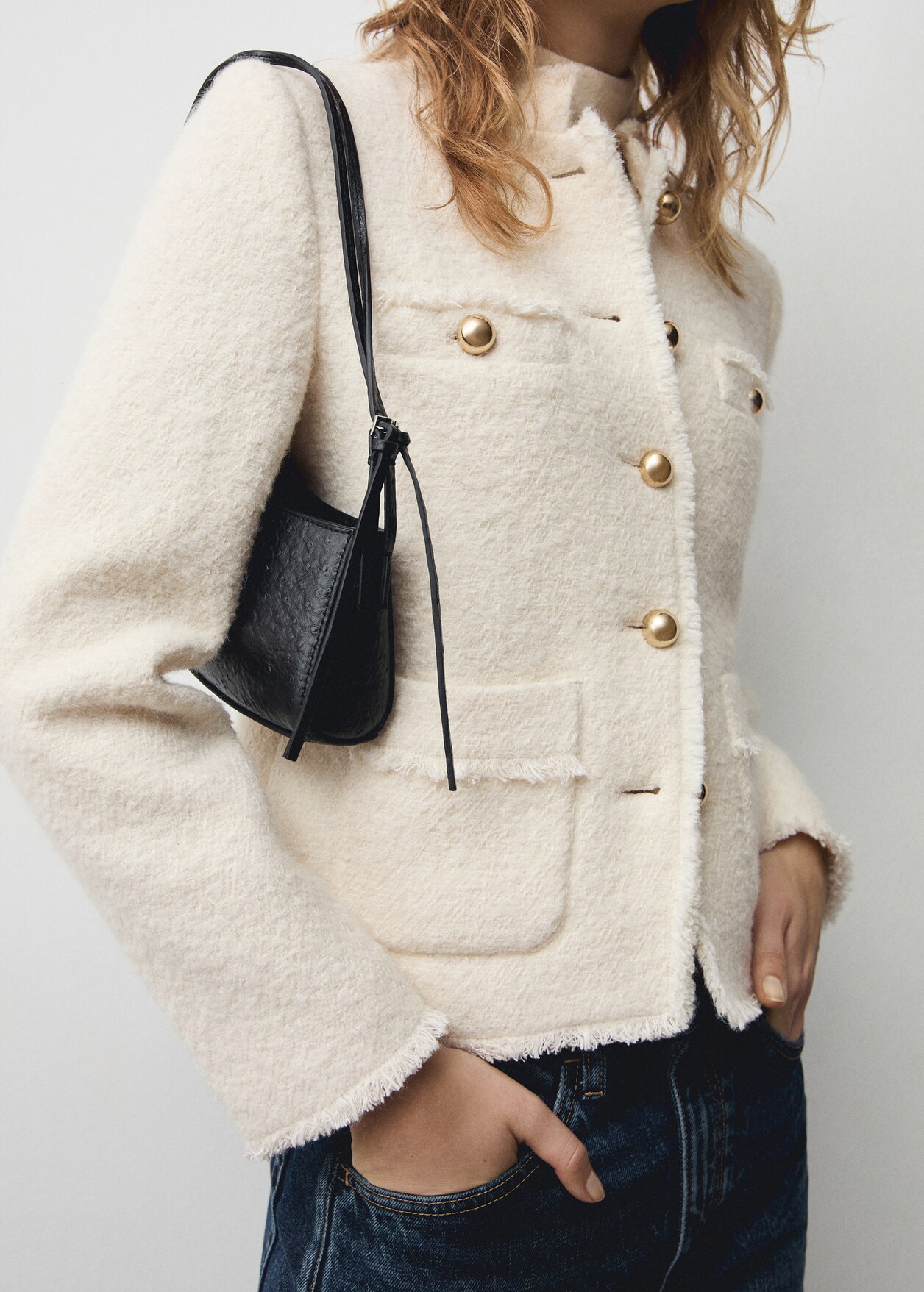 Pocket Tweed Jacket Women Mango Usa