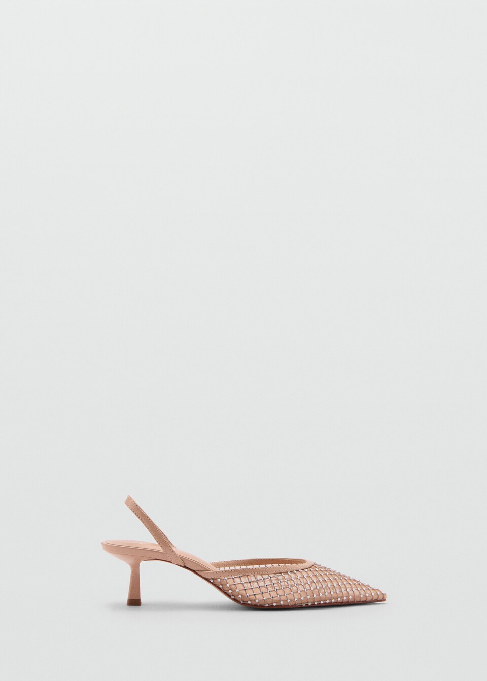 Glitter mesh heeled shoes - Women | MANGO USA