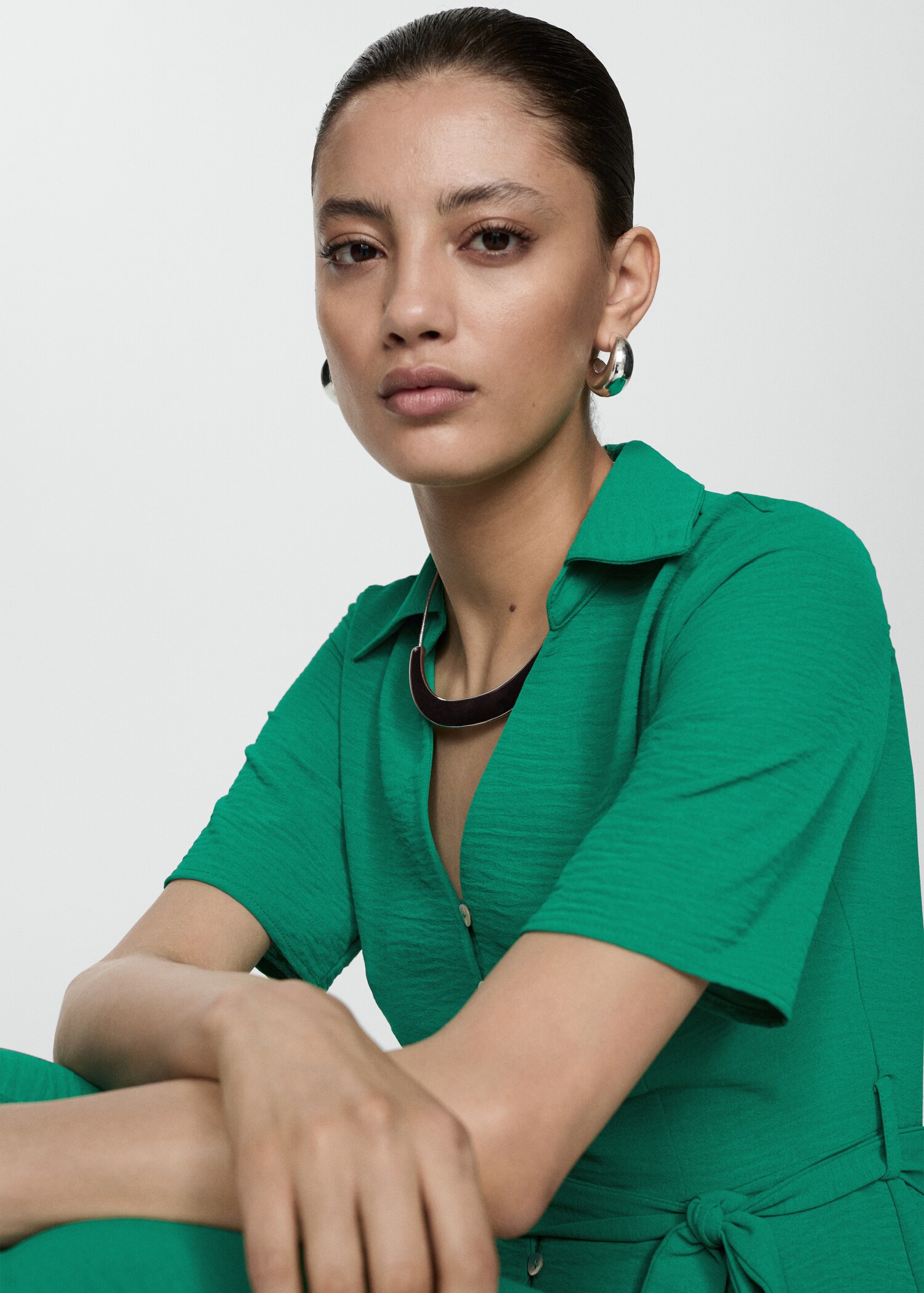 Bow shirt dress - Women | MANGO USA