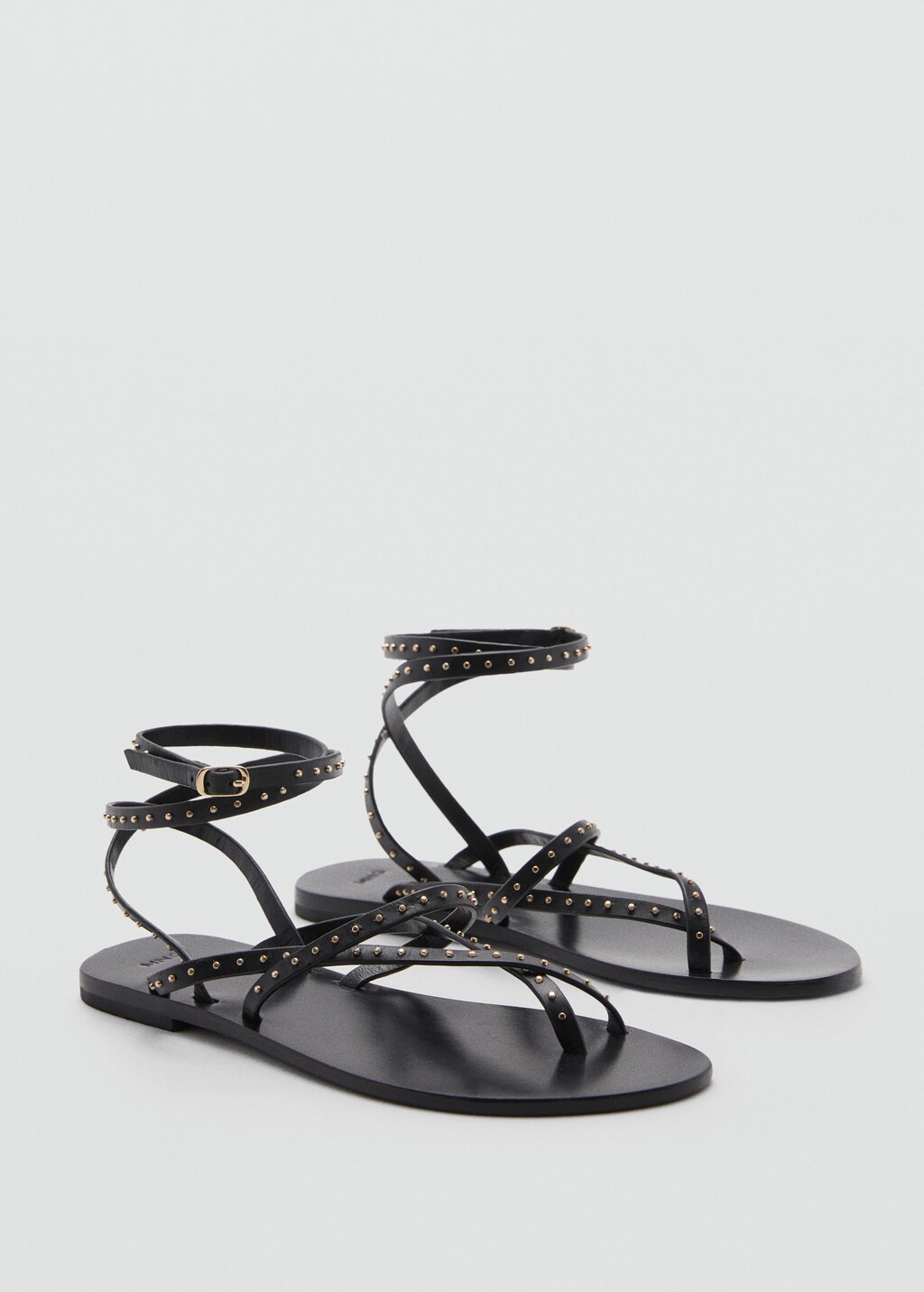 Leather straps sandals - Woman | MANGO United Kingdom