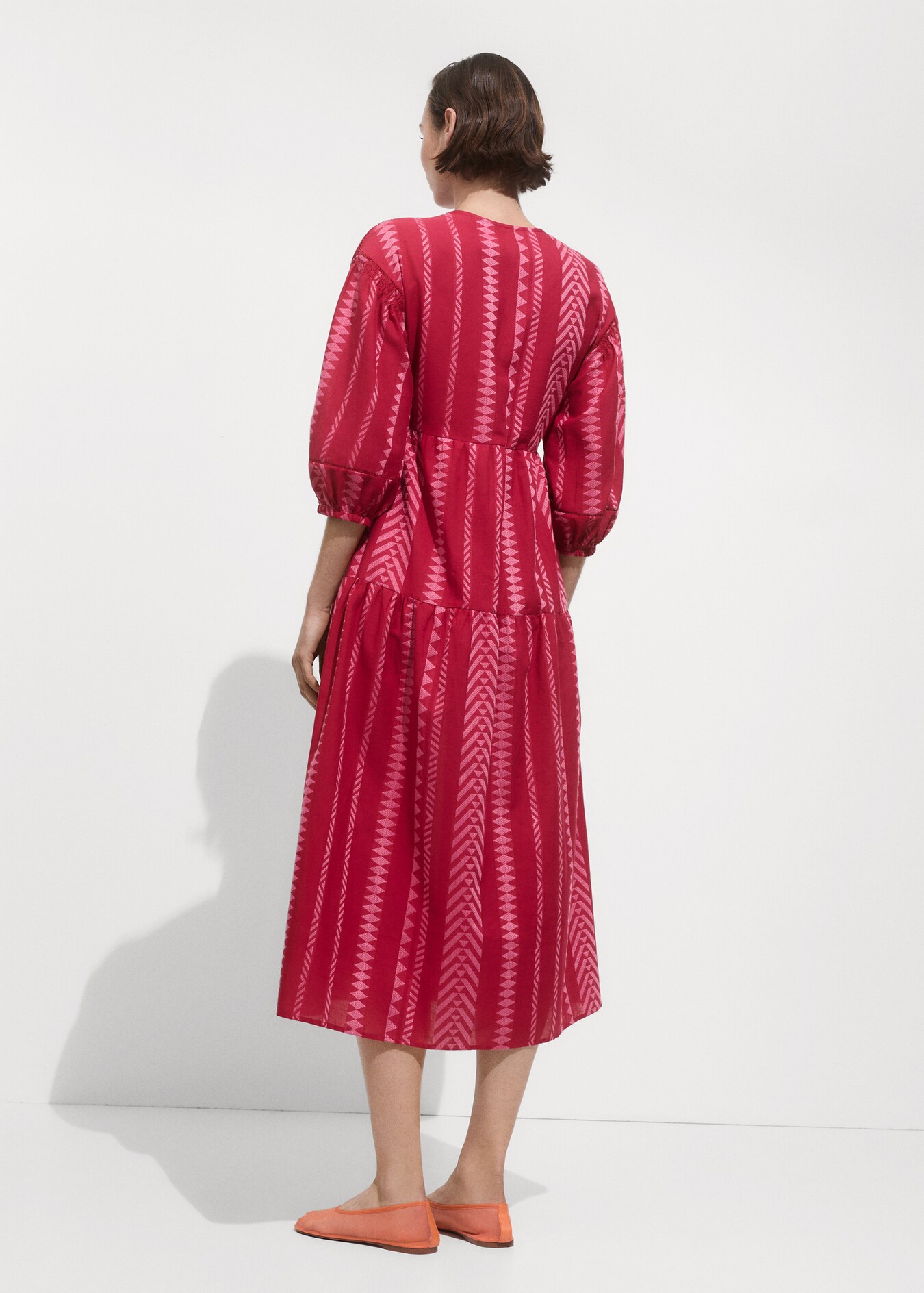 Geometric print midi dress - Women | MANGO USA