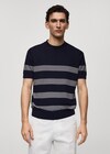 Striped modal cotton knitted t-shirt - Men | MANGO USA