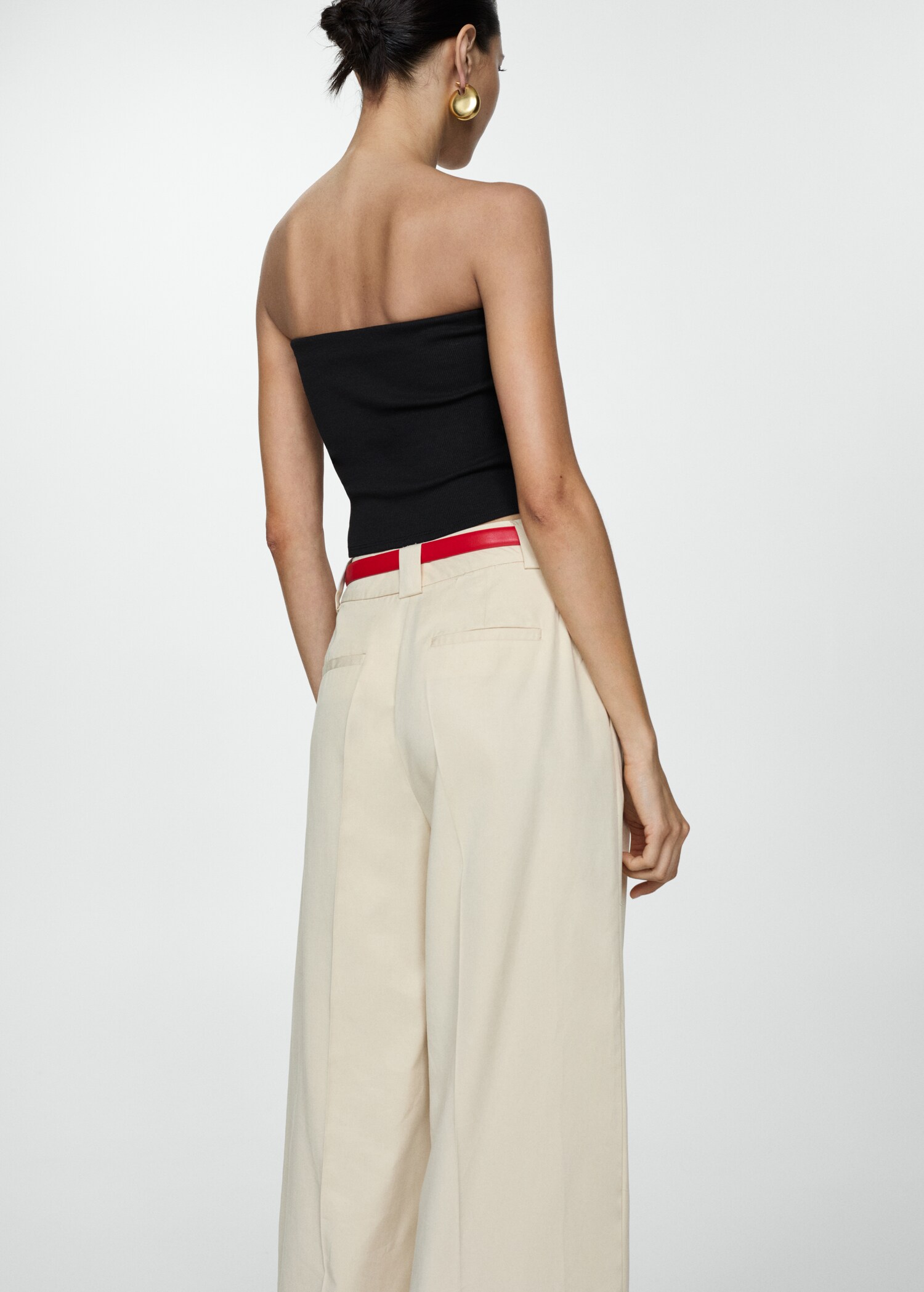 Cotton bandeau top - Women | MANGO USA