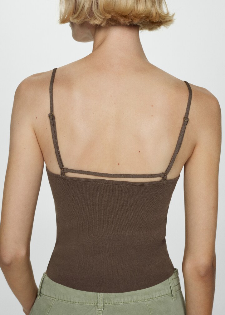 Knit strap top - Women | MANGO USA