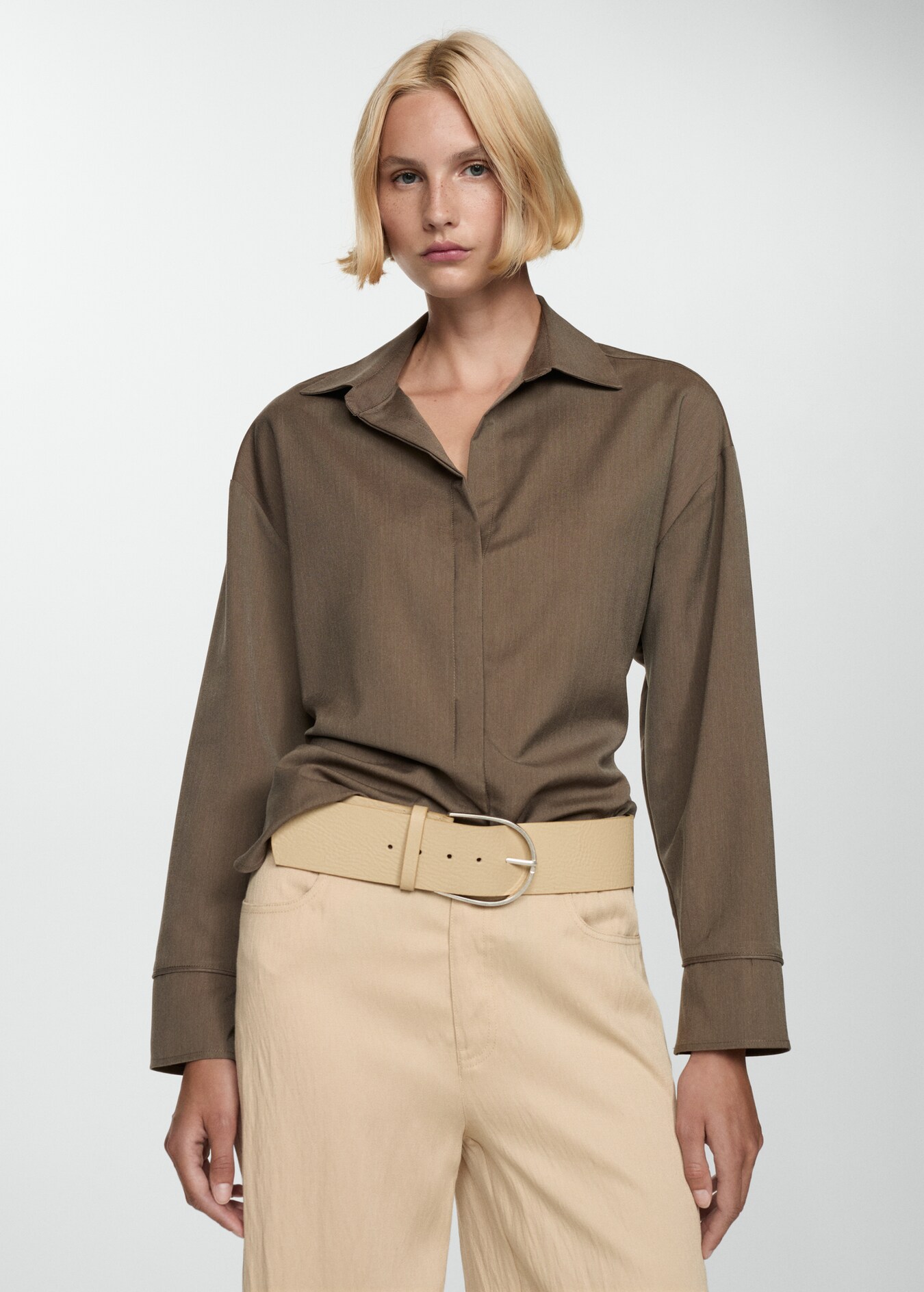 Concealed button shirt - Women | MANGO USA