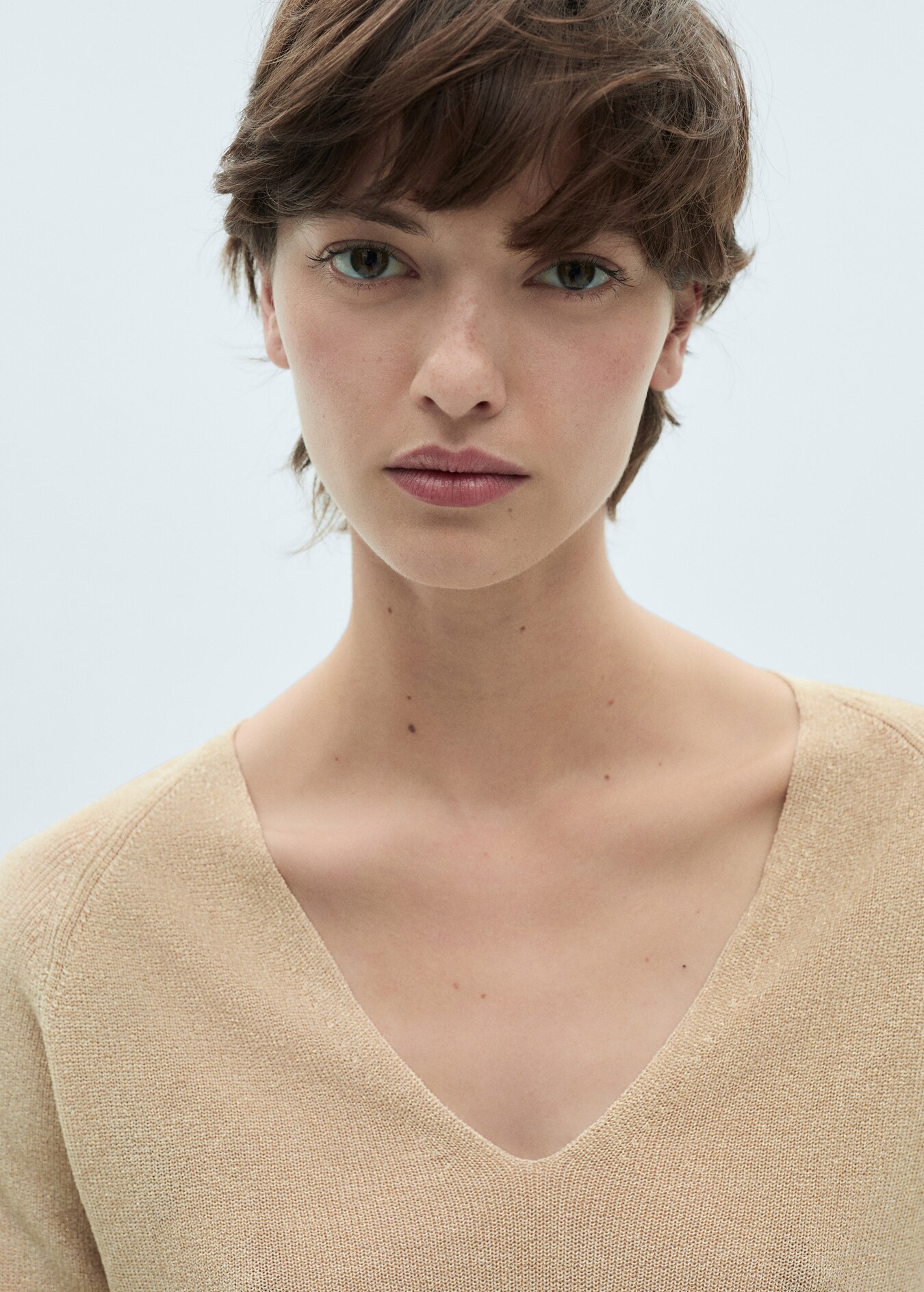 V Neck Lurex Sweater Women Mango United Kingdom