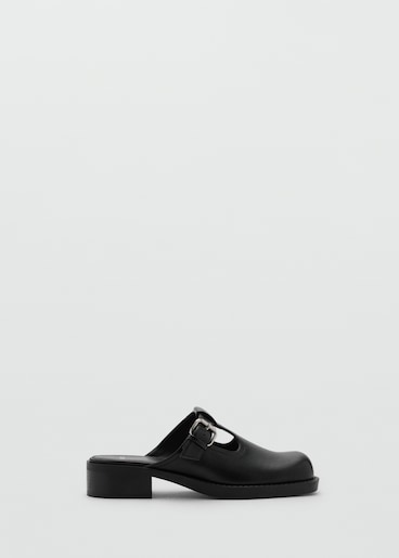 Mule-style clogs with buckle - Women | MANGO USA